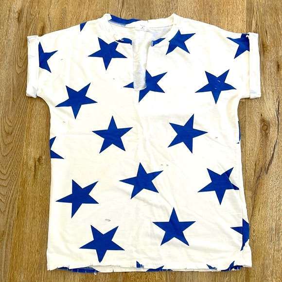 Tops | Star Ripped Fashion Tee Shirt | Poshmark